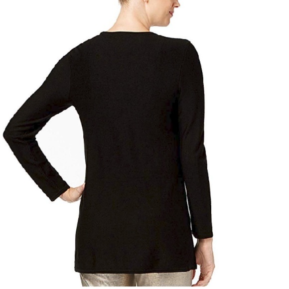 Alfani | Sweaters | Alfani Womens Embellished Feather Tunic Sweater ...